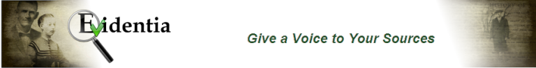 Evidentia Software – Genealogydames Bargains
